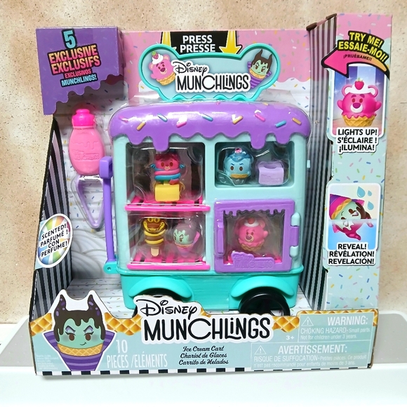 Disney | Toys | New Disney Munchlings Ice Cream Cart Playset Pieces ...